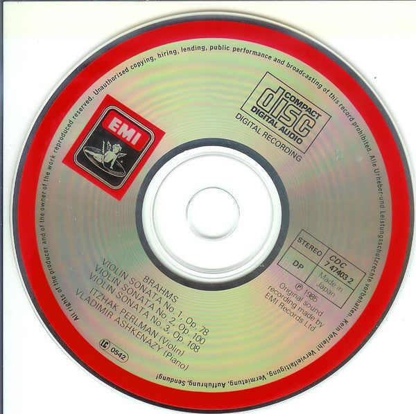 Buy Johannes Brahms, Itzhak Perlman, Vladimir Ashkenazy : Violin Sonatas Nos. 1-3 (CD, Album ...