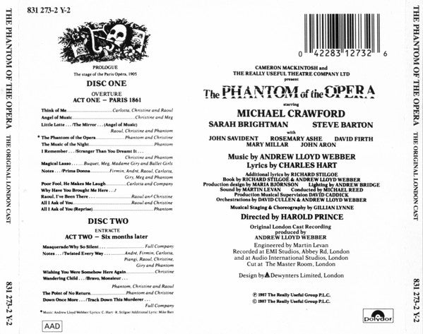Buy Andrew Lloyd Webber, The Original London Cast* : The Phantom Of The ...