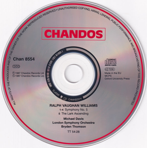 Buy Vaughan Williams*, Bryden Thomson, The London Symphony Orchestra*, Michael Davis : Symphony ...