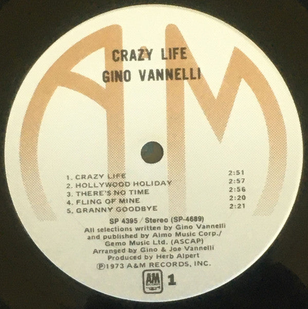 Buy Gino Vannelli : Crazy Life (LP, Album, Ter) Online for a great price – Record Town TX
