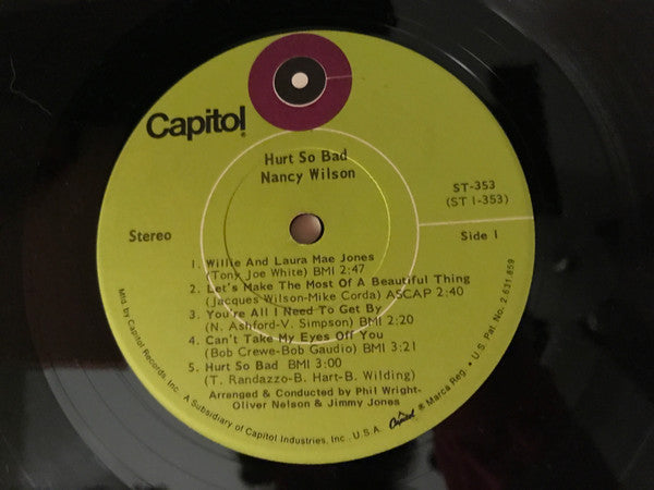 Buy Nancy Wilson : Hurt So Bad (LP, Album, Jac) Online for a great price – Record Town TX