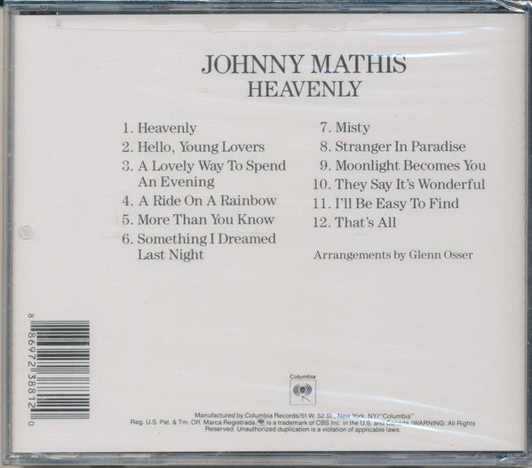 Buy Johnny Mathis : Heavenly (CD, Album) Online for a great price – Record Town TX