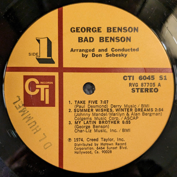 Buy George Benson : Bad Benson (LP, Album, Gat) Online for a great price – Record Town TX