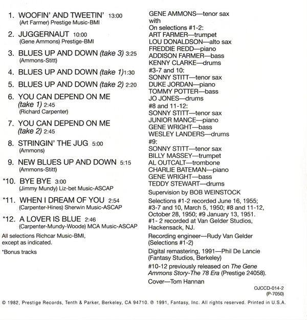 Buy Gene Ammons : All Star Sessions (CD, Album, RE, RM) Online for a great price – Record Town TX