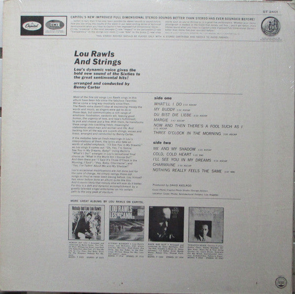 Buy Lou Rawls : Lou Rawls And Strings (LP) Online for a great price – Record Town TX