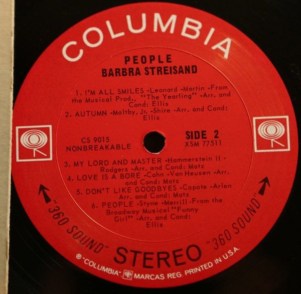 Buy Barbra Streisand : People (LP, Album, Ter) Online for a great price – Record Town TX