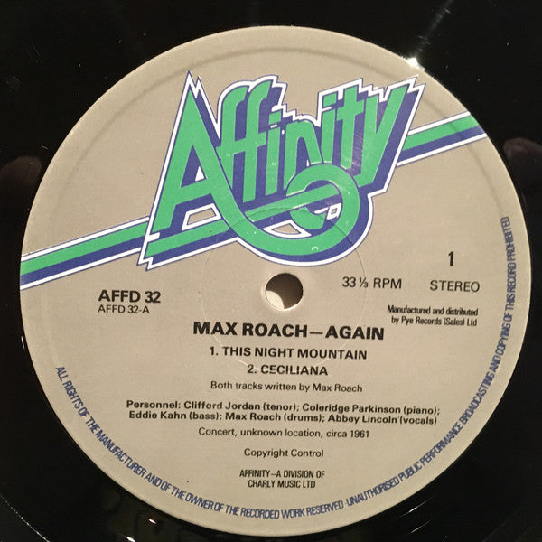 Buy Max Roach : Again (2xLP) Online for a great price – Record Town TX