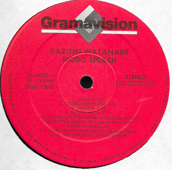 Buy Kazumi Watanabe : Mobo Splash (LP, Album) Online for a great price – Record Town TX
