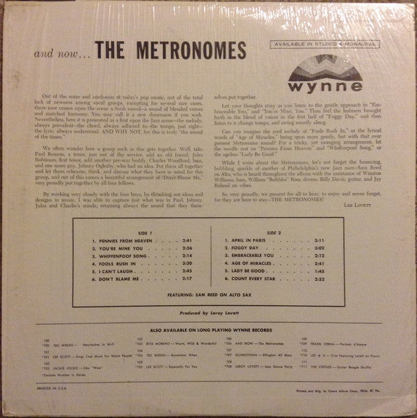 Buy The Metronomes (5) : And Now... The Metronomes (LP, Album) Online for a great price – Record ...