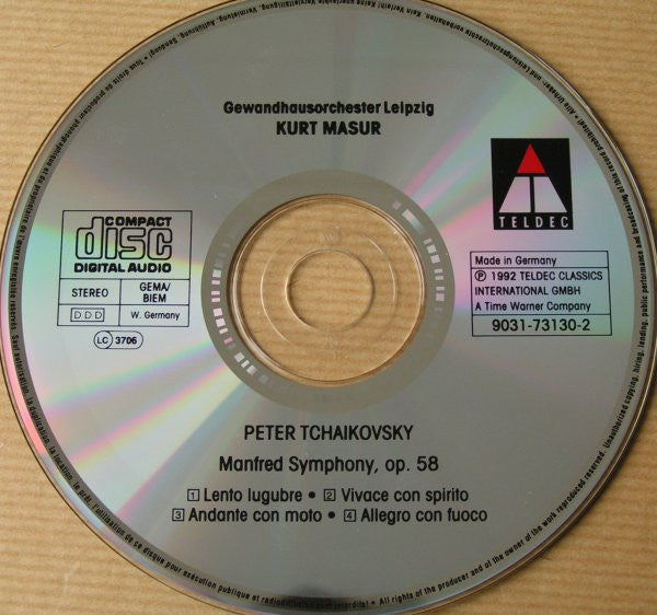 Buy Tchaikovsky* : Gewandhausorchester Leipzig, Kurt Masur : Manfred ...