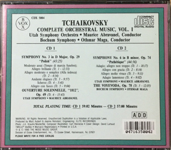 Buy Tchaikovsky* : Complete Orchestral Music Vol. 1 (2xCD, Comp) Online ...