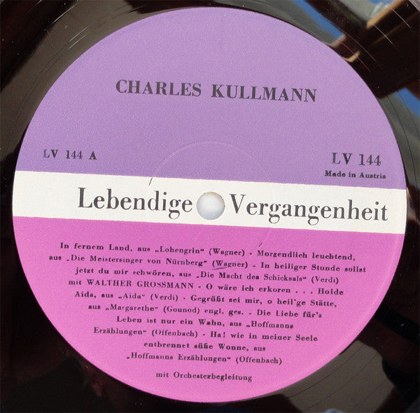 Buy Charles Kullman : Lebendige Vergangenheit - Charles Kullman (LP ...