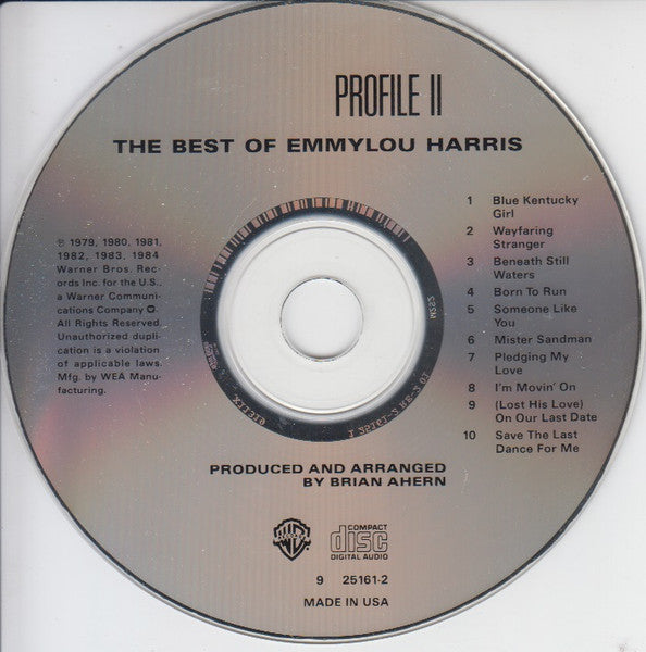 Buy Emmylou Harris : Profile II: The Best Of Emmylou Harris (CD, Comp ...