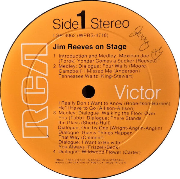 Buy Jim Reeves : Jim Reeves On Stage (LP, Album, Roc) Online for a ...