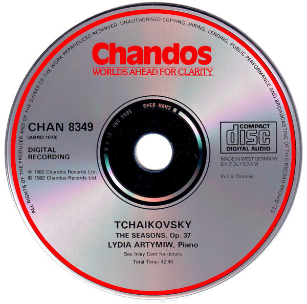 Buy Tchaikovsky* / Lydia Artymiw : The Seasons (CD, Album) Online for a ...