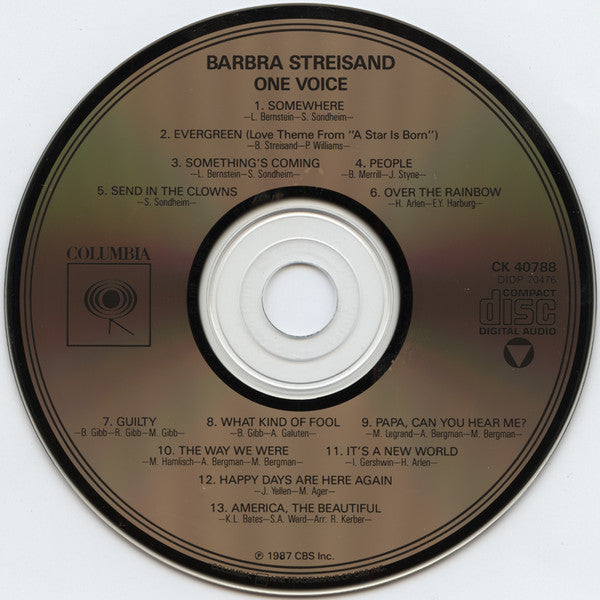 Buy Barbra Streisand : One Voice (CD, Album) Online for a great price ...
