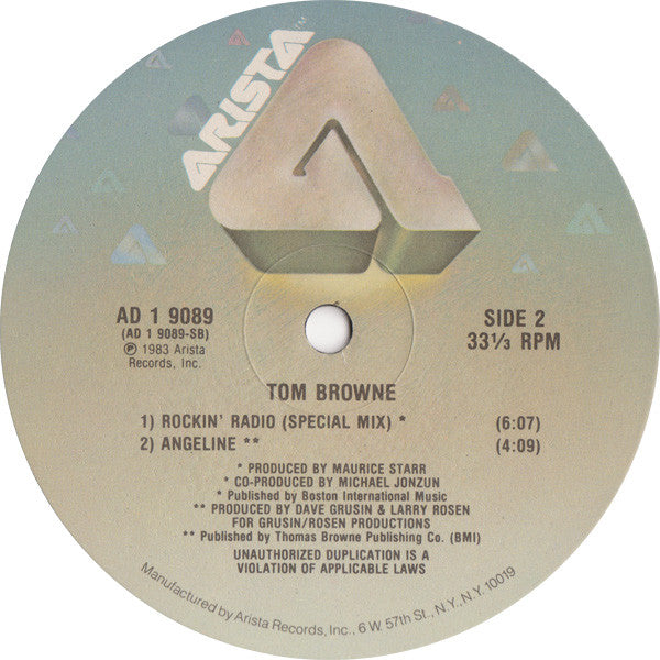 Buy Tom Browne : Rockin' Radio (12") Online for a great price – Record ...