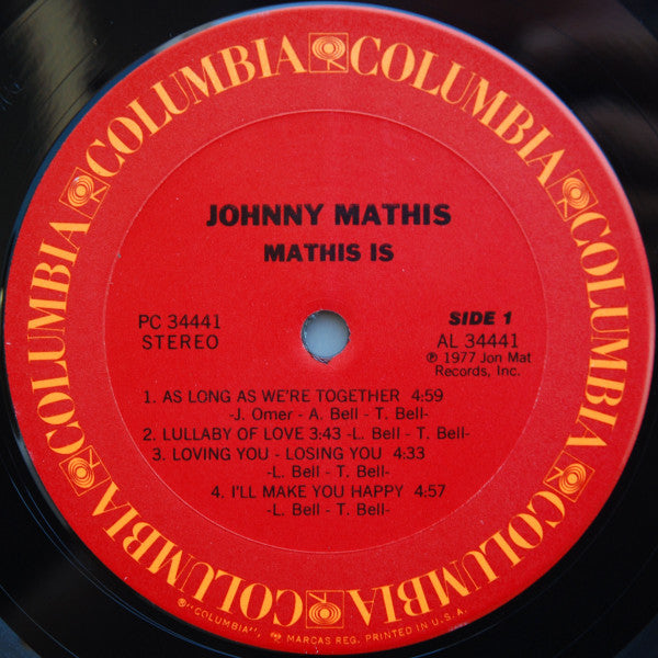 Buy Johnny Mathis : Mathis Is... (LP, Album, Pit) Online for a great ...