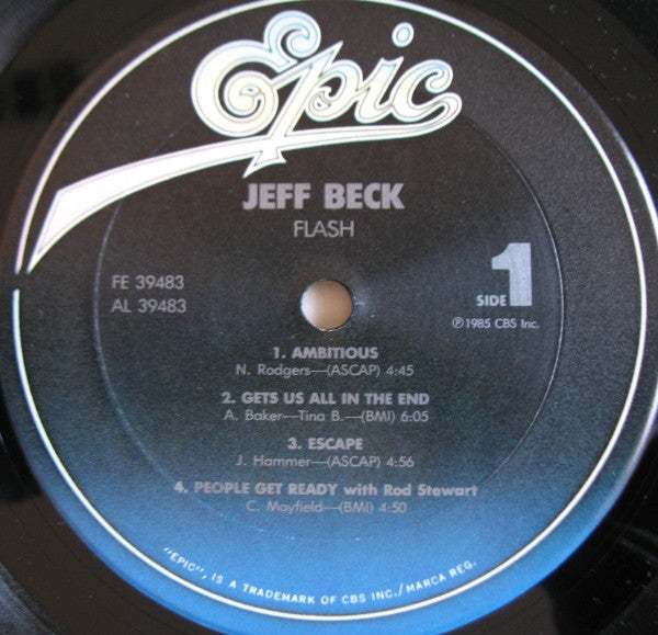 Buy Jeff Beck : Flash (LP, Album, Car) Online for a great price ...