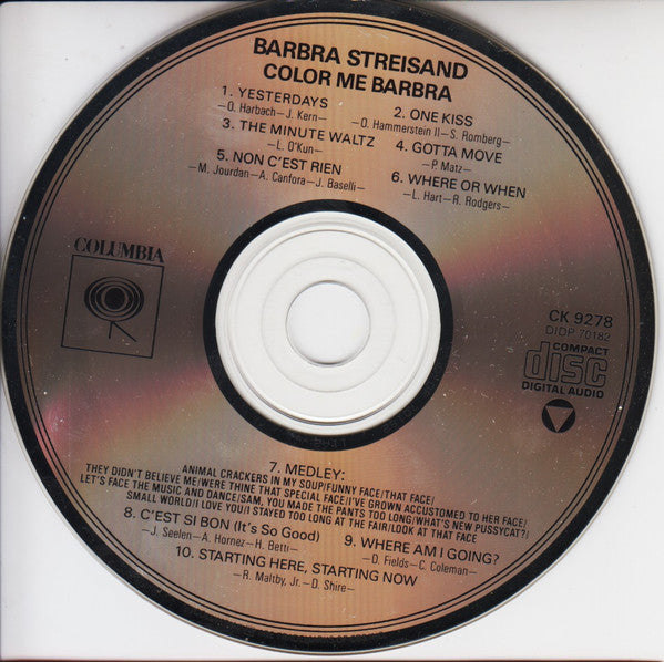 Buy Barbra Streisand : Color Me Barbra (CD, Album, RM, RP) Online for a ...