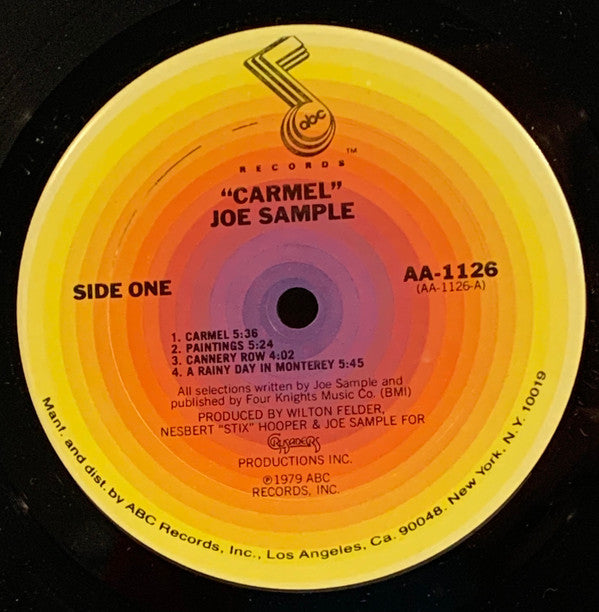 Buy Joe Sample : Carmel (LP, Album, Pit) Online for a great price ...
