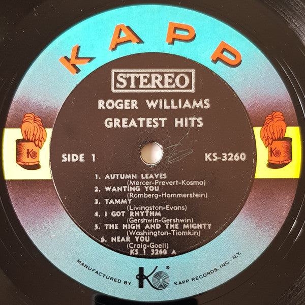 Buy Roger Williams : Greatest Hits (LP, Comp) Online for a great price ...
