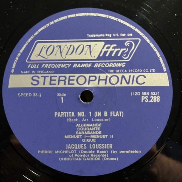 Buy Jacques Loussier Trio : Play Bach Vol. 2 (The Original Jazz ...