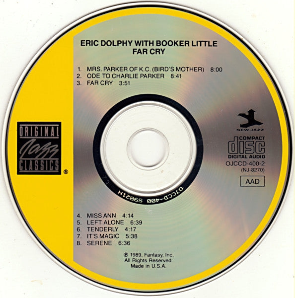 Buy Eric Dolphy With Booker Little : Far Cry (CD, Album, RE, RM) Online ...