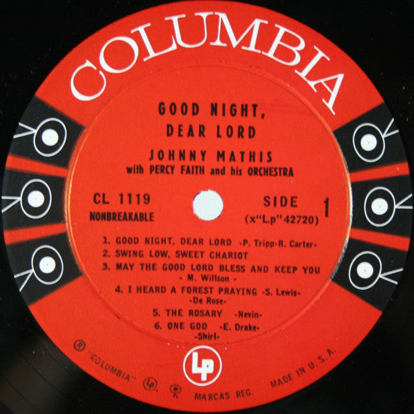 Buy Johnny Mathis : Good Night, Dear Lord (LP, Album, Mono) Online for ...
