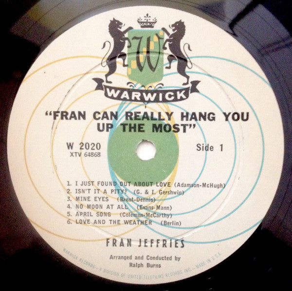 Buy Fran Jeffries : Fran Can Really Hang You Up The Most (LP, Album ...