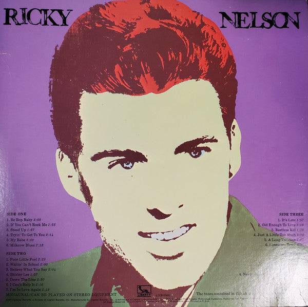 Buy Ricky Nelson : Legendary Masters Series (2xLP, Comp, Mono) Online ...
