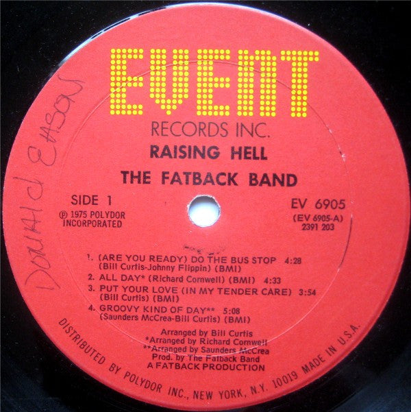 Buy The Fatback Band : Raising Hell (LP, Album, Mon) Online for a great ...