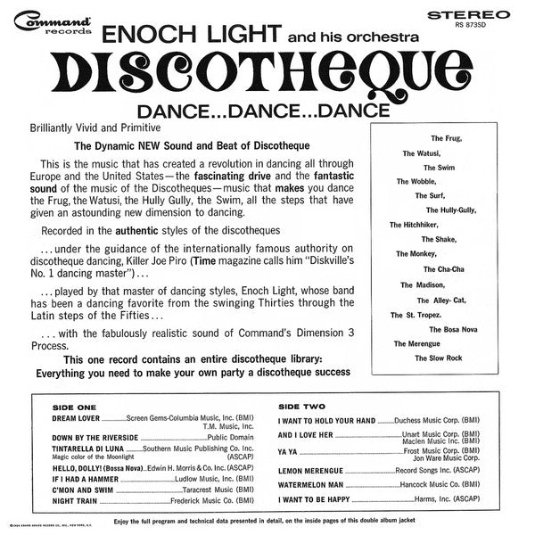 Buy Enoch Light And His Orchestra : Discotheque: Dance Dance Dance (LP ...