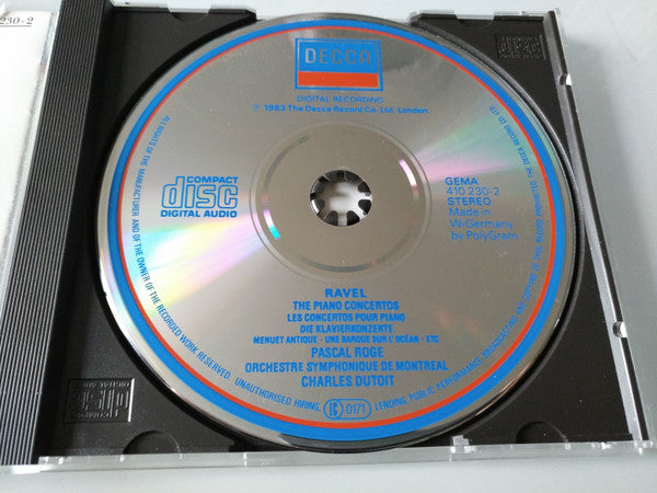 Buy Ravel* - Pascal Rogé • Orchestre symphonique de Montréal • Charles ...