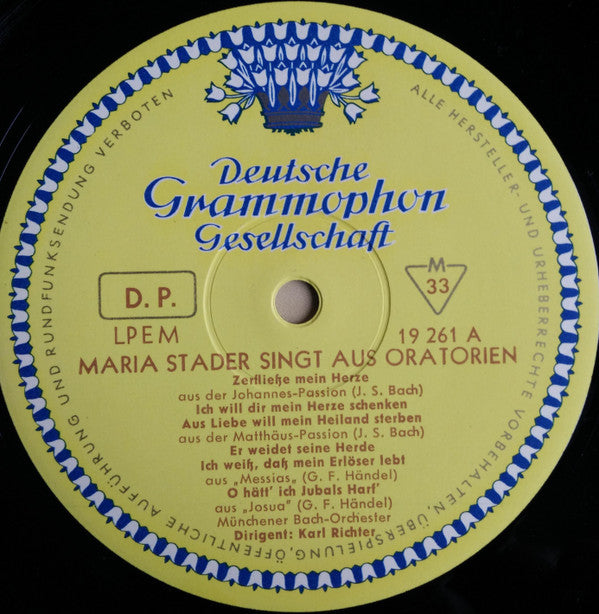 Buy Maria Stader : Maria Stader Singt Aus Oratorien (LP, Mono) Online ...
