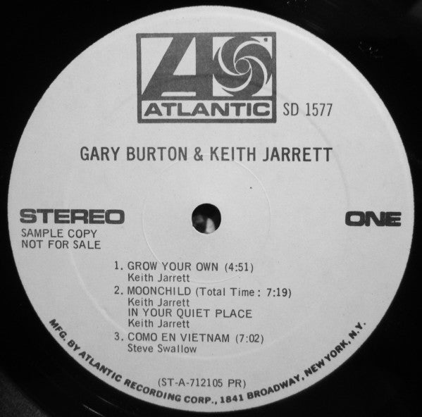 Buy Gary Burton & Keith Jarrett : Gary Burton & Keith Jarrett (LP ...
