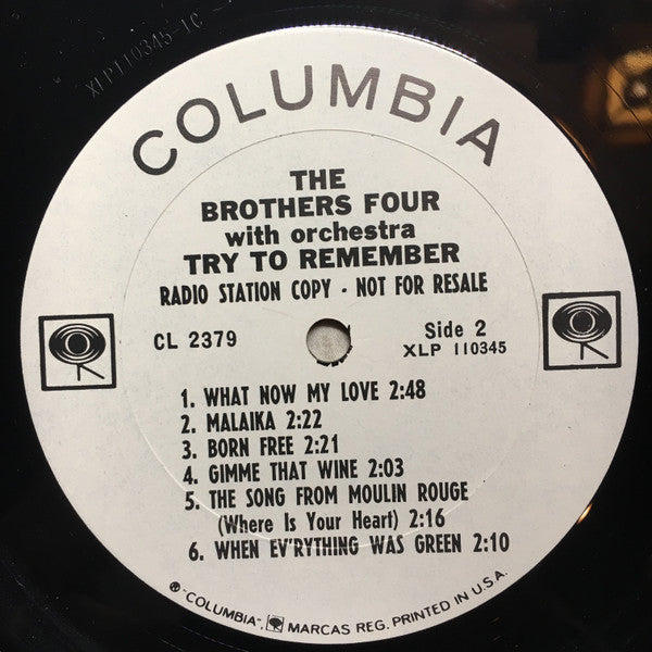 Buy The Brothers Four : Try To Remember (LP, Mono, Promo) Online for a ...