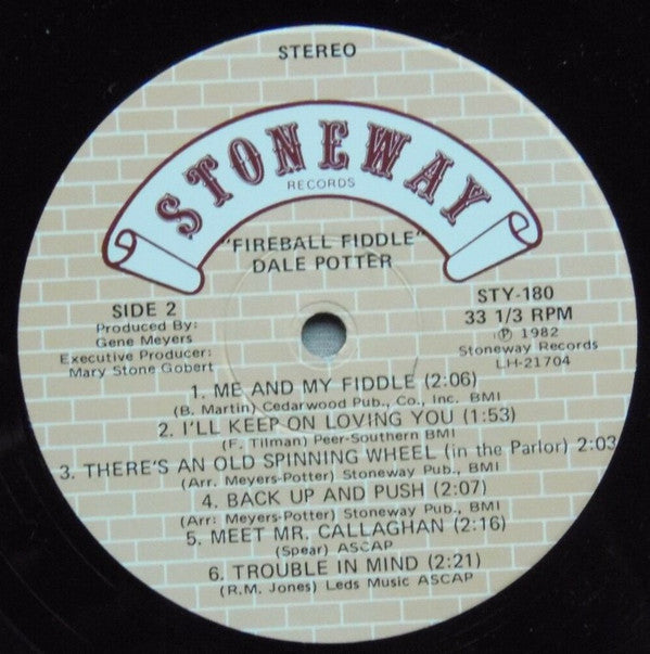 Buy Dale Potter : Fireball Fiddler (LP, Album) Online for a great price ...