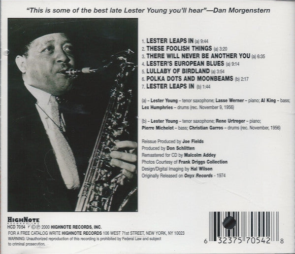 Buy Lester Young : Prez In Europe (CD, Album, Mono, RE) Online for a ...