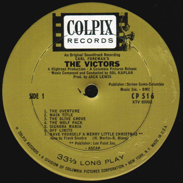 Buy Sol Kaplan : The Victors - Original Soundtrack Recording (LP, Album ...