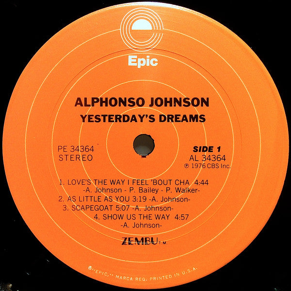 Buy Alphonso Johnson : Yesterday's Dreams (LP, Album) Online for a ...