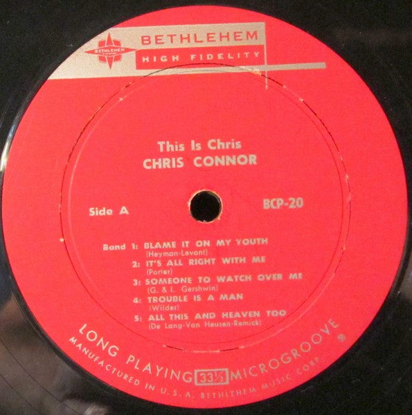 Buy Chris Connor : This Is Chris (LP, Album, Mono) Online for a great ...