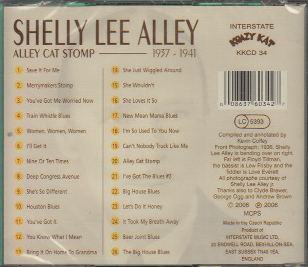 Buy Shelly Lee Alley : Alley Cat Stomp (1937-1941) (CD, Comp) Online ...
