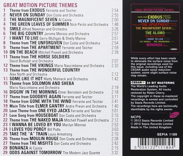 Buy Various : Original Sound Tracks And Hit Music From Great Motion ...
