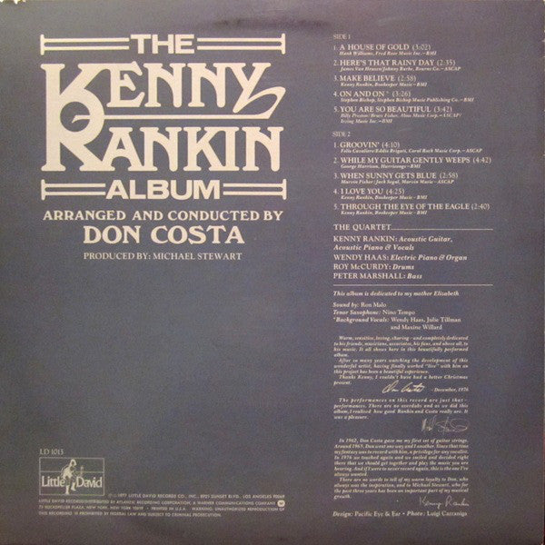 Buy Kenny Rankin : The Kenny Rankin Album (LP, Album, SP ) Online for a ...