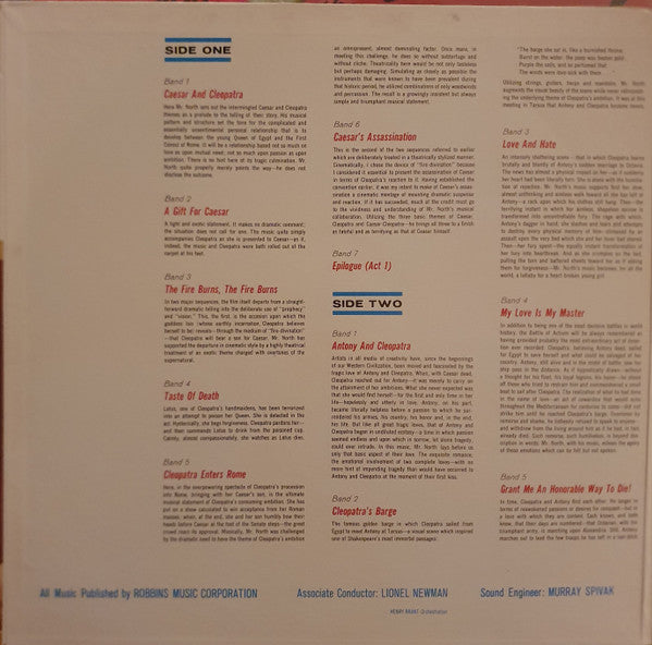 Buy Alex North : Cleopatra (Original Soundtrack Album) (LP, Album ...