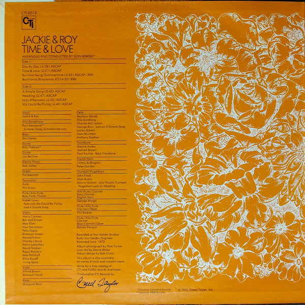 Buy Jackie & Roy : Time & Love (LP, Album, Gat) Online for a great ...