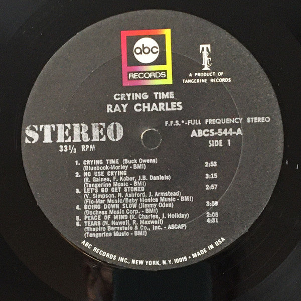 Buy Ray Charles : Crying Time (LP, Album, RP) Online for a great price ...