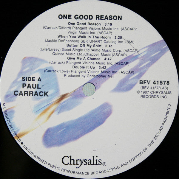 Buy Paul Carrack : One Good Reason (LP, Album, Car) Online for a great ...