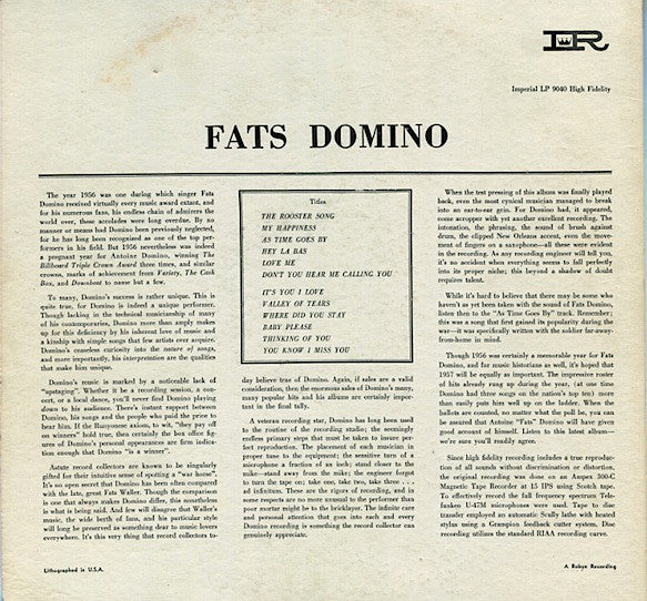 Buy Fats Domino : This Is Fats (LP, Album, Mono) Online for a great ...